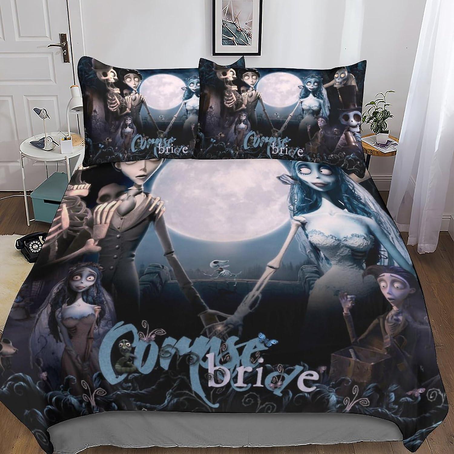 Corpse Bride Printed Bedding Set Duvet Cover Set 3d Printed skull ...