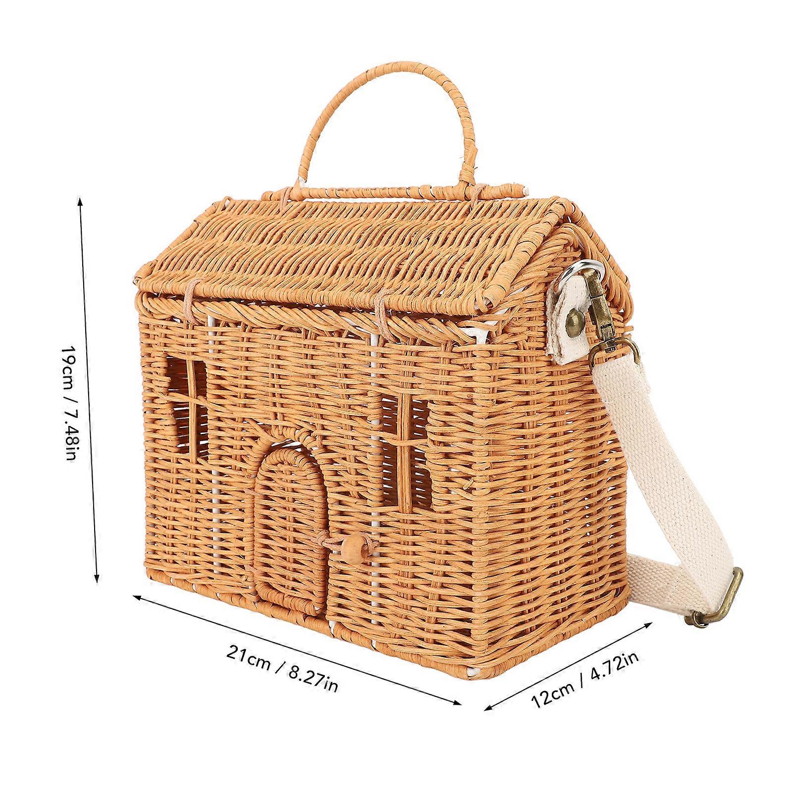 Handwoven Rattan Bag Multifunctional Eco Friendly Rattan Shoulder Bag ...