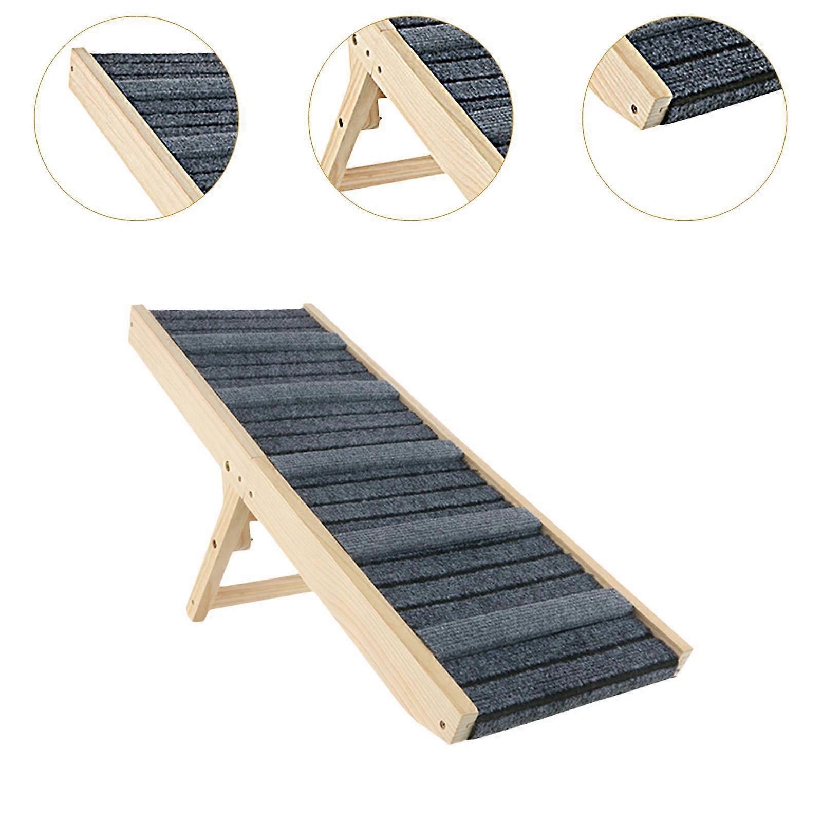 Dog Ramp Foldable 4 Gear Height Adjustable Pet Ramp for Car Bed Older ...