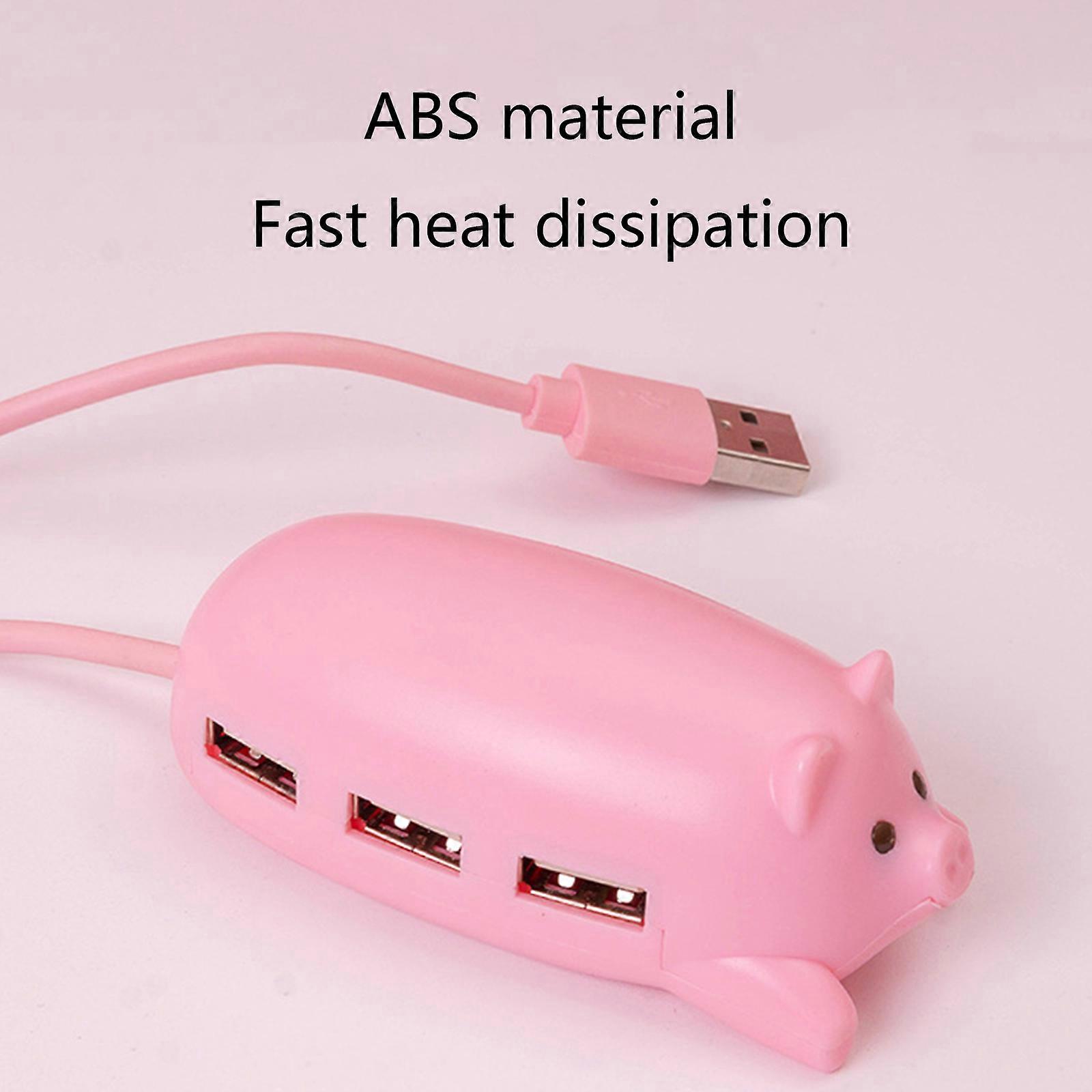 Cartoon Pig USB Hub 3 Port 2.0 USB Splitter Expander for Laptop PC ...