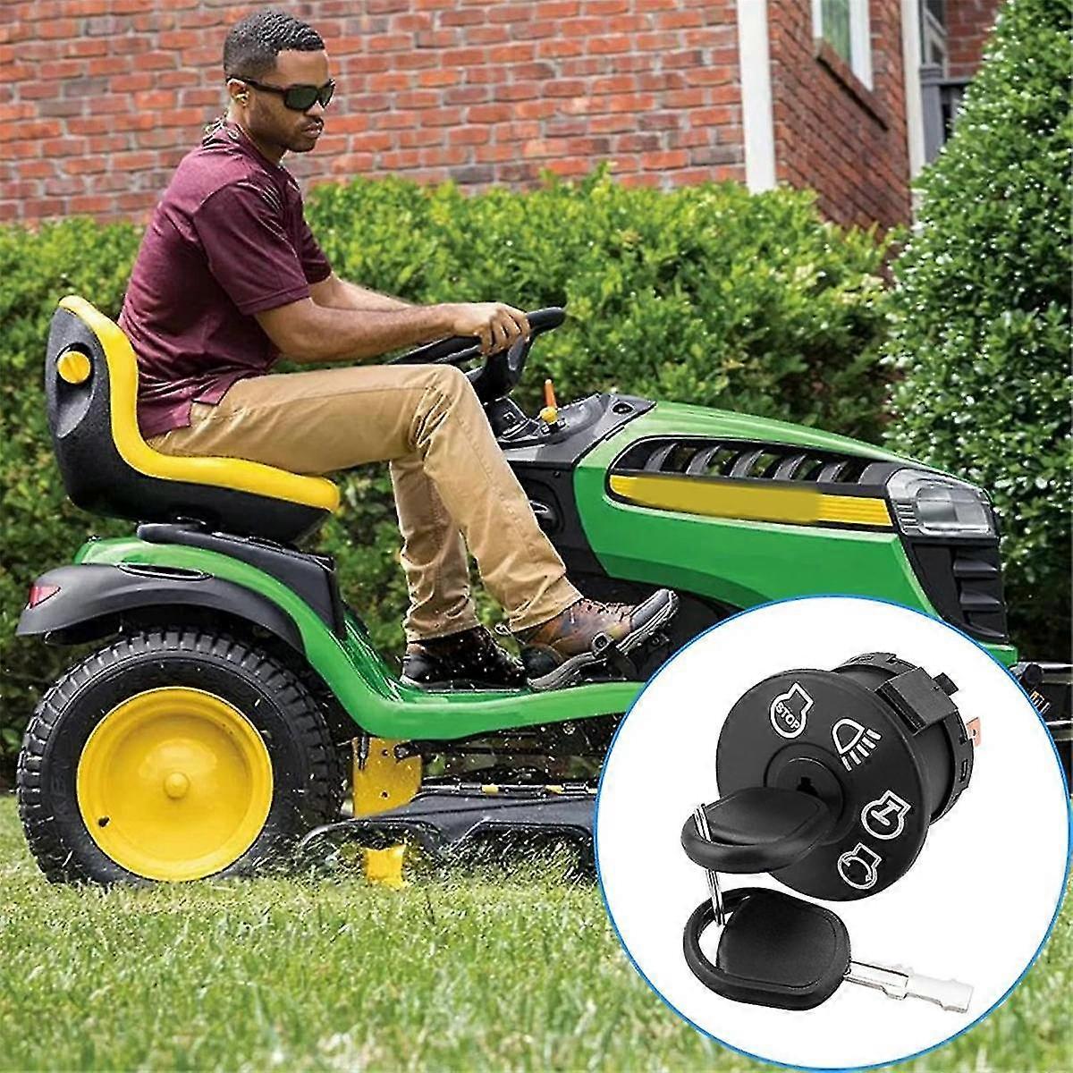 Ignition Switch with Key 7 Terminals Compatible for Deere John Riding ...