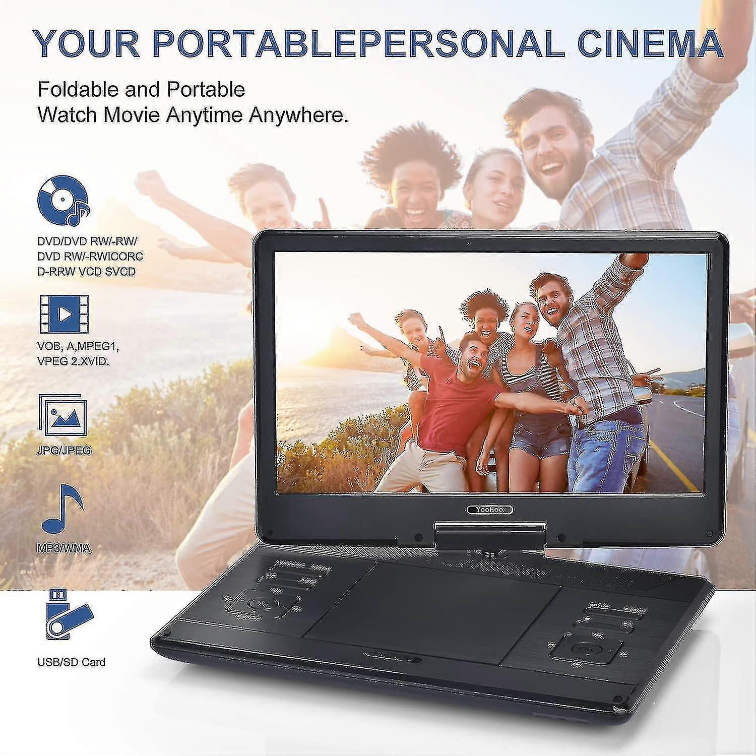14 Inch Portable Dvd Player With Remore Controller High Resolution ...