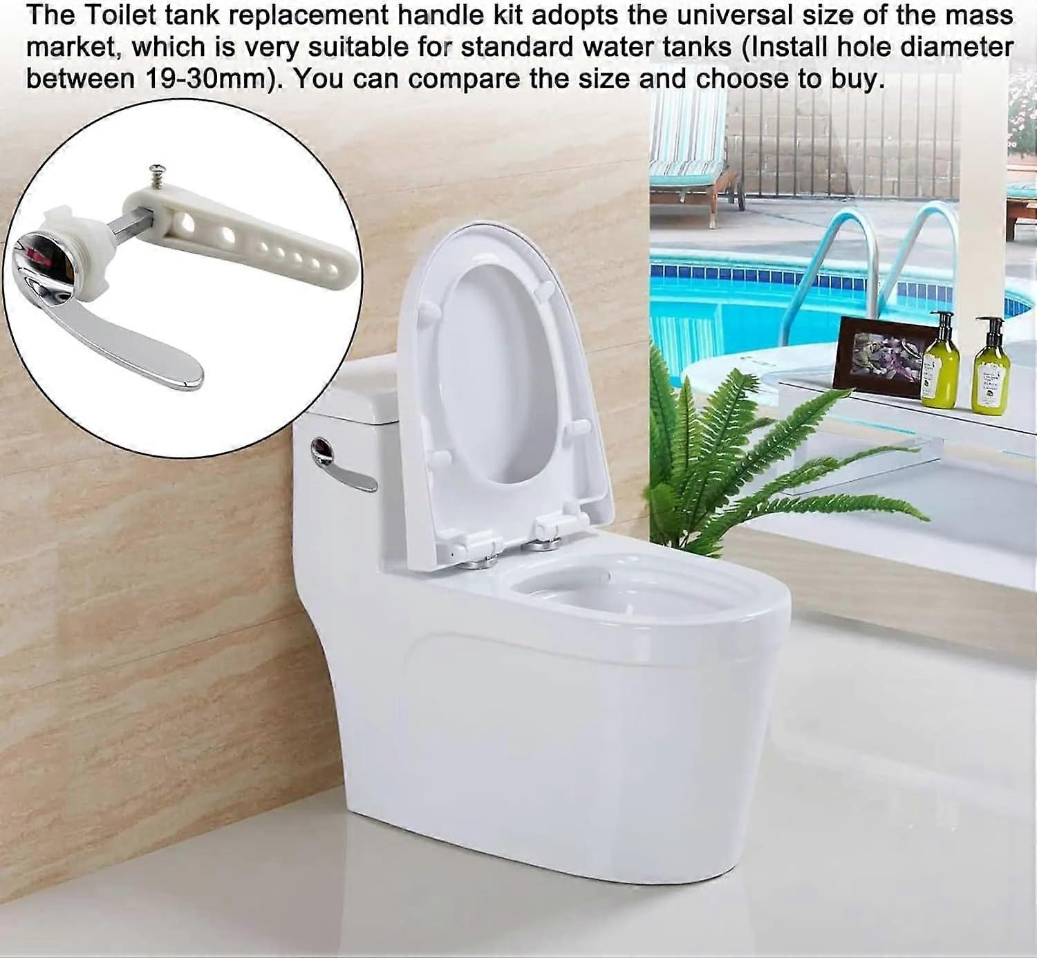 Toilet Flush Handle, Alloy Toilet Cistern Lever Flush Handle Toilet ...