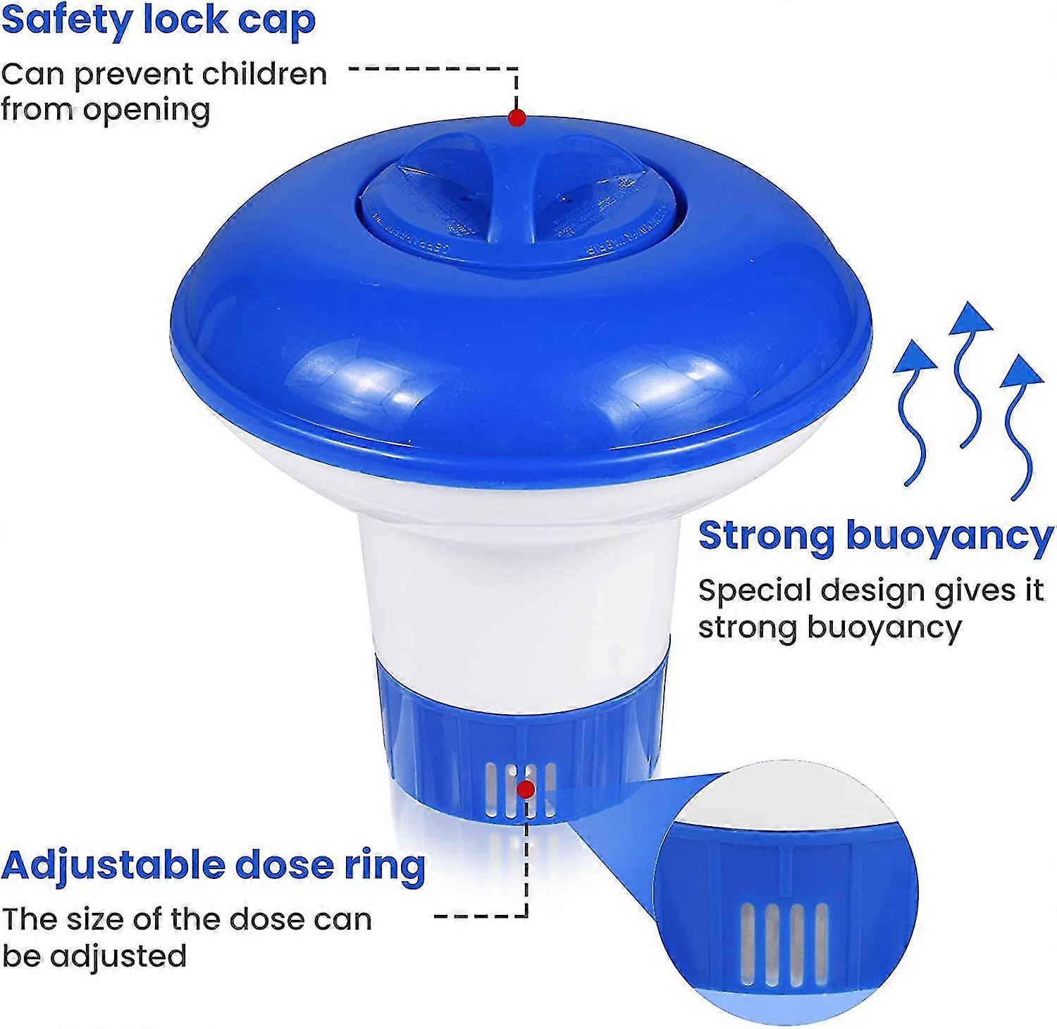 Chlorine Dispenser, Adjustable Chlorine Dispenser Floating Dispenser ...