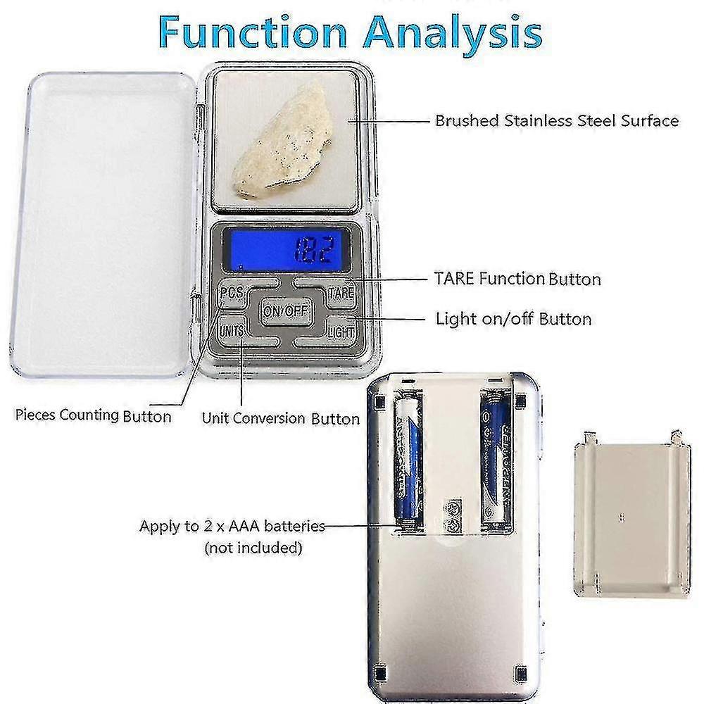 Digital Pocket Scales Gram Food Scale Capacity 500g Kitchen Portable ...