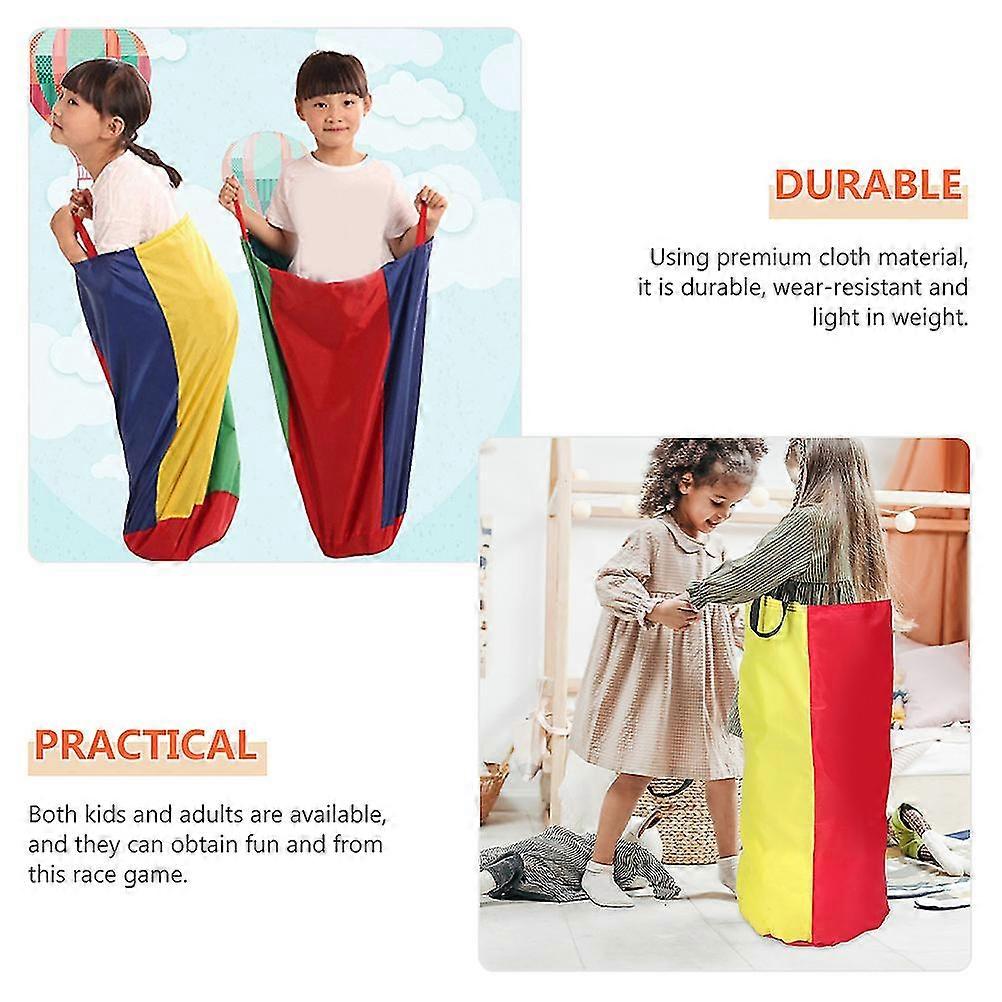4 Pcs Poppets Kids Burlap Sack Race Bags Field Day Games Sack Race Bags ...