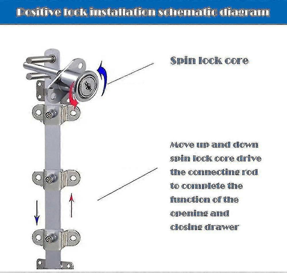 2 Pieces Drawer Lock With Key For Furniture Plunger Lock For Cabinet ...