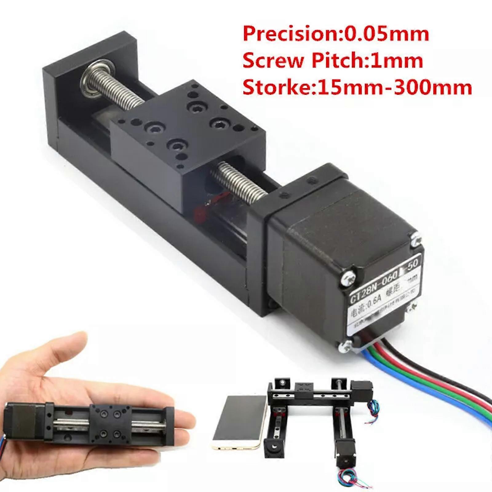 150mm Linear Sliding Table with T6 Guide Rail and Nema11 Stepper Motor High Precision&Low Noise ...
