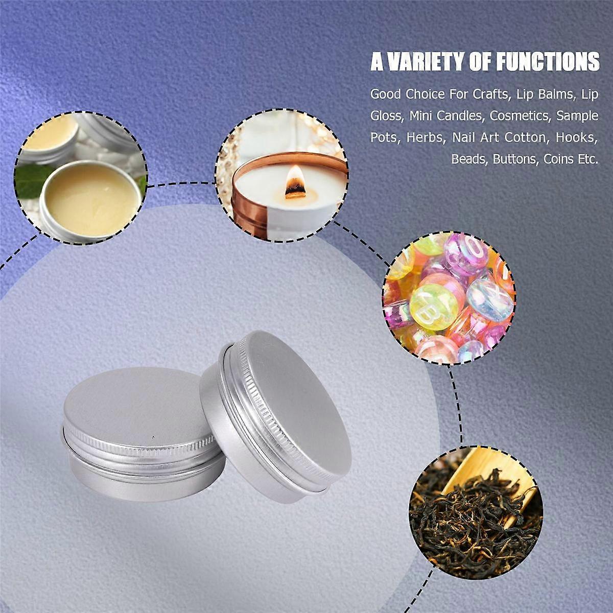 30 Pack Screw Top Lip Balm Tins Containers Lids (1oz) | Fruugo UK