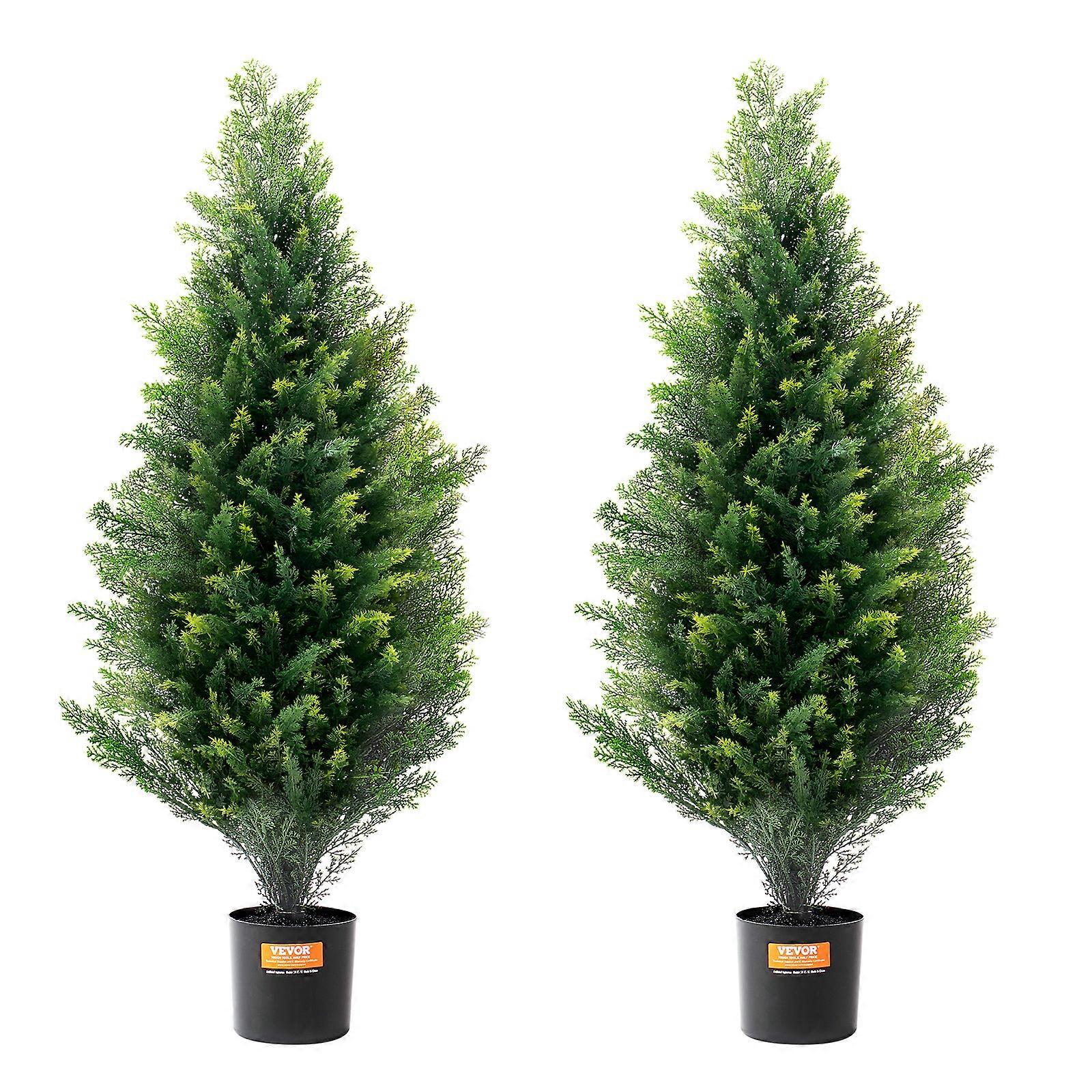 Artificial Cedar Topiary Tree, 36 inch Tall (2 Pieces), with Extra ...