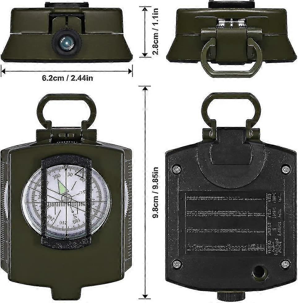Multifunktionell vattentät kompass, Maxin Military Metal Army Sighting ...
