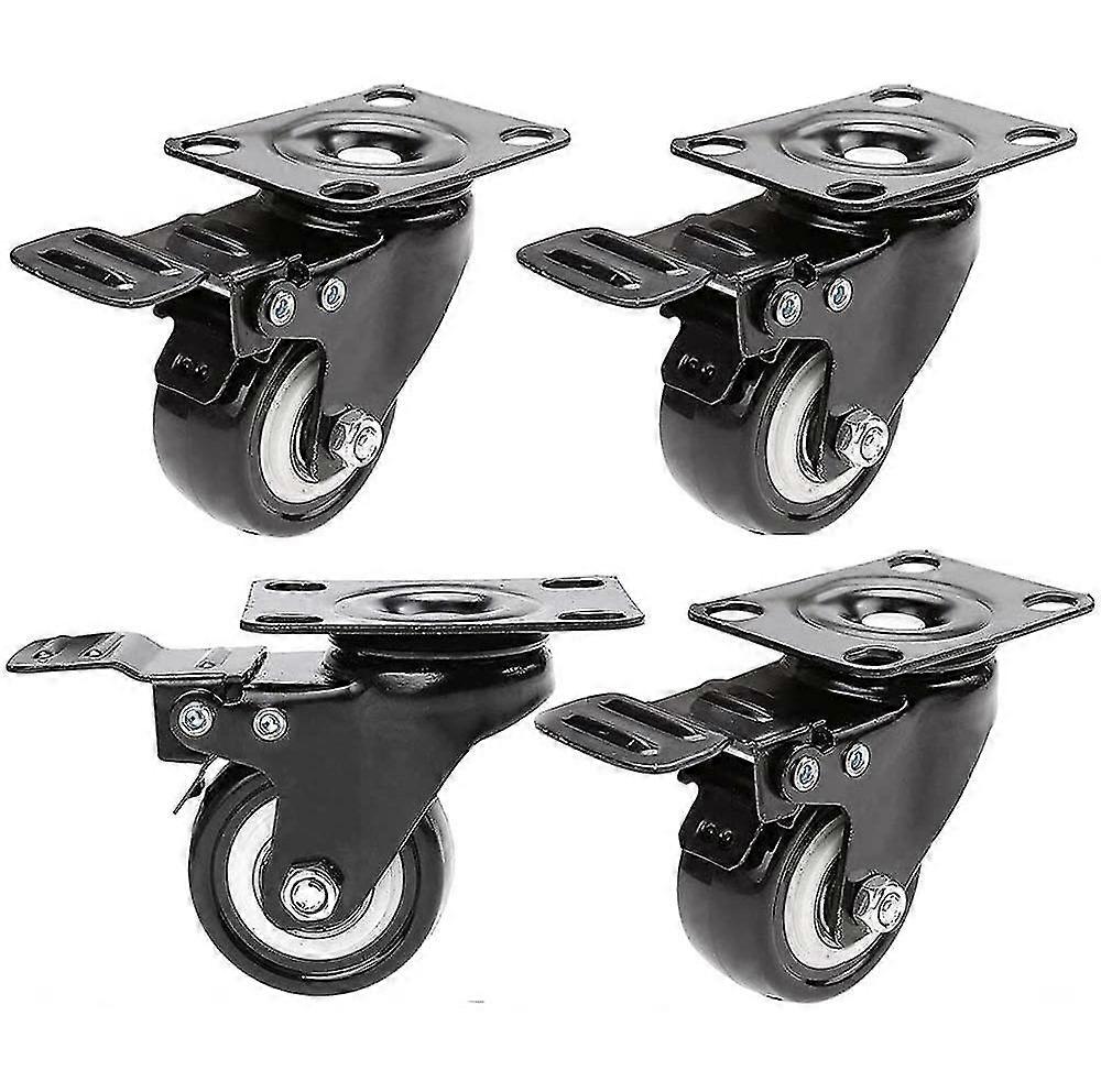 Castors Wheels Transport Castors Double Castors With 4 Brakes Heavy ...