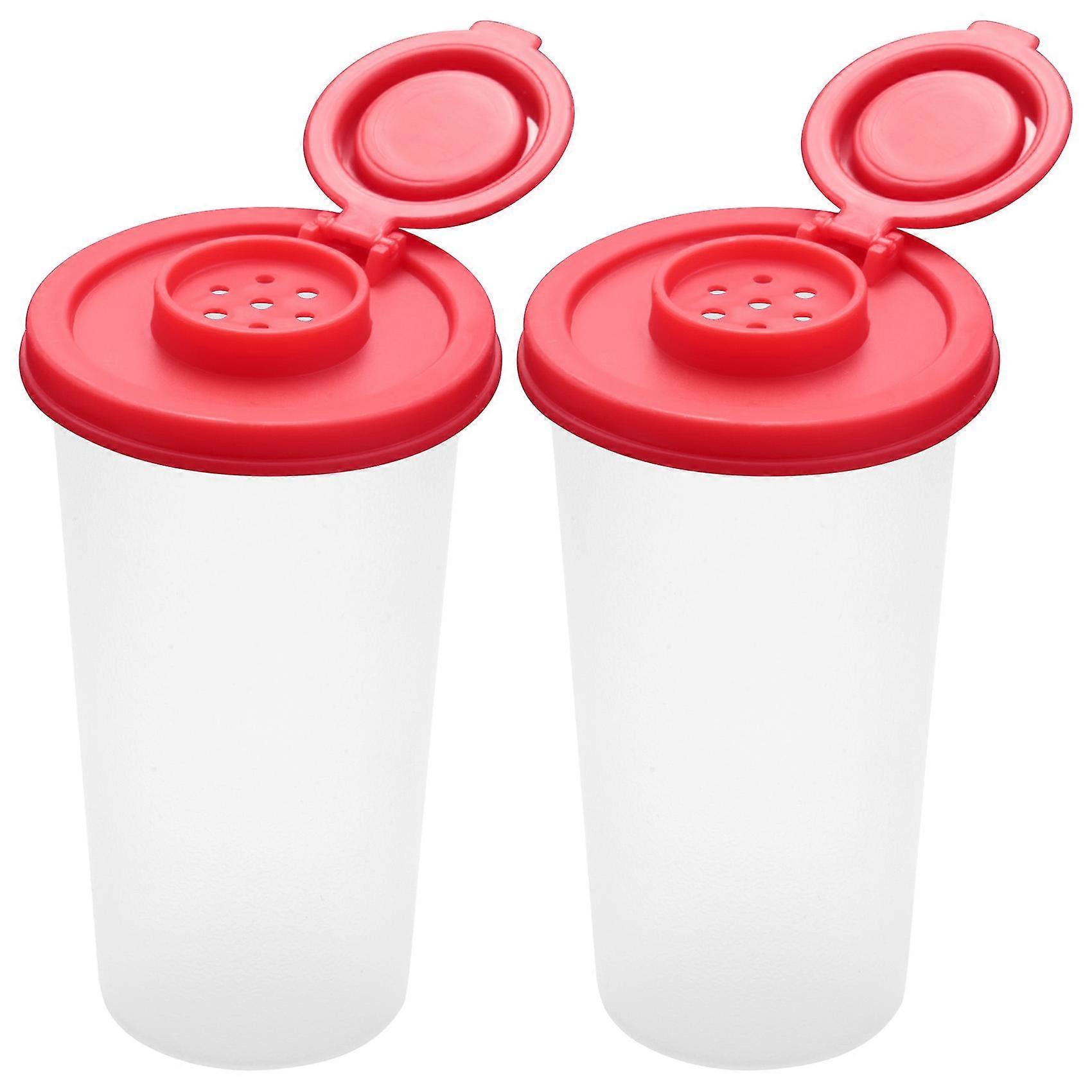 2 Large Salt And Pepper Shakers Moisture Proof ,salt Shaker With Red ...