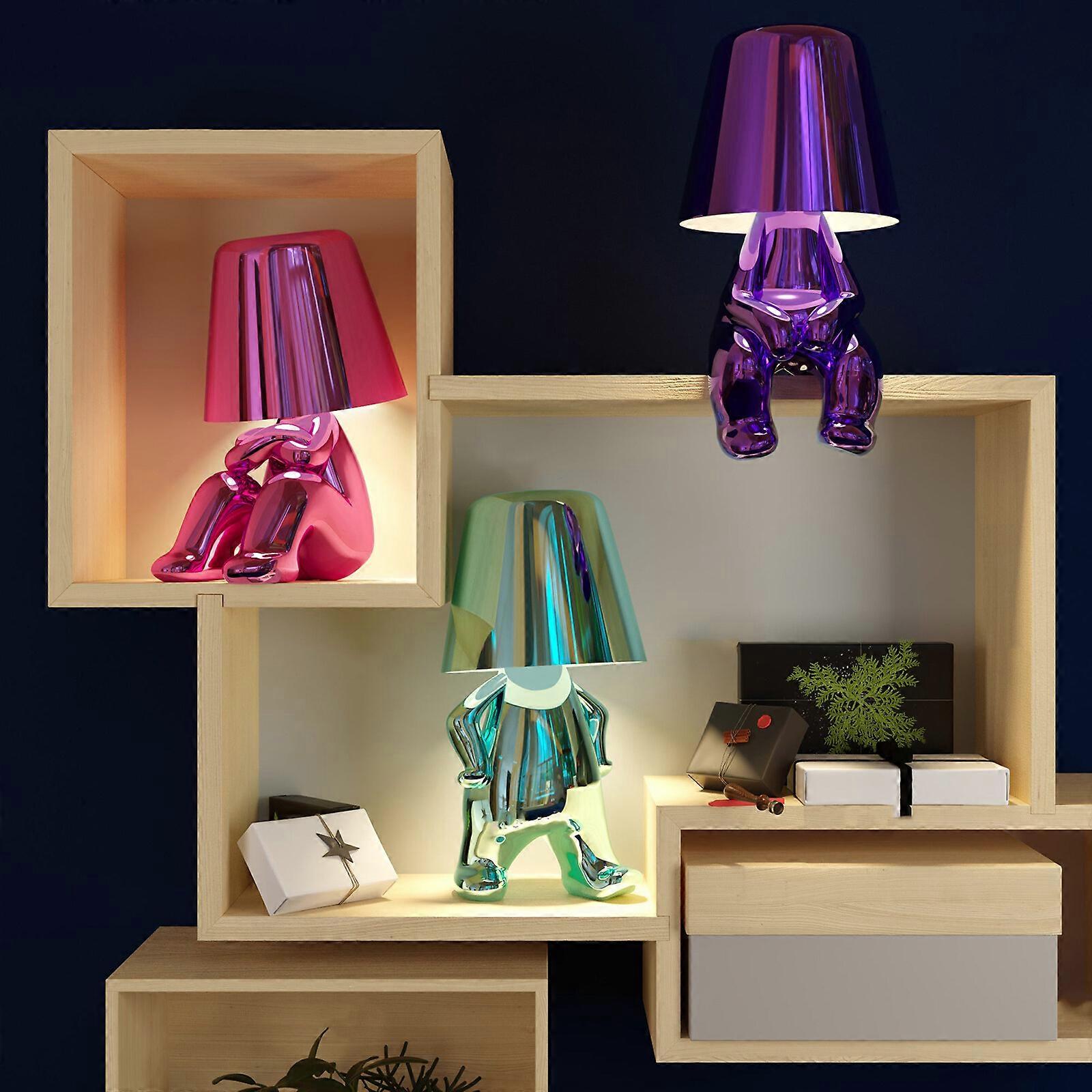 Colourful Thinker Table Lamp Little Thinker Man Night Lights Desk Lamps ...