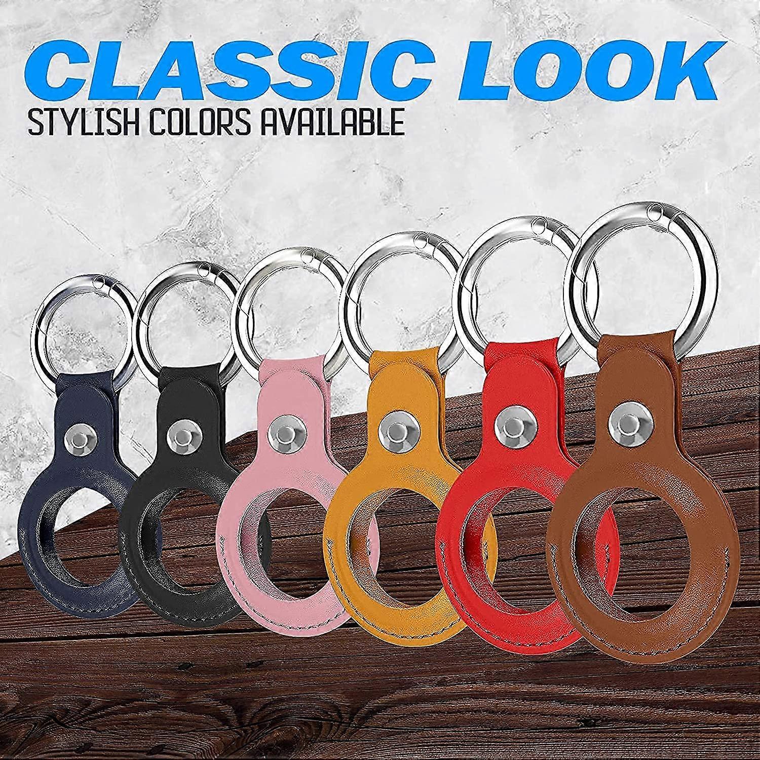 New Leather Flexible Apple Air Tag Keychain, Air Tag Holder Fully ...