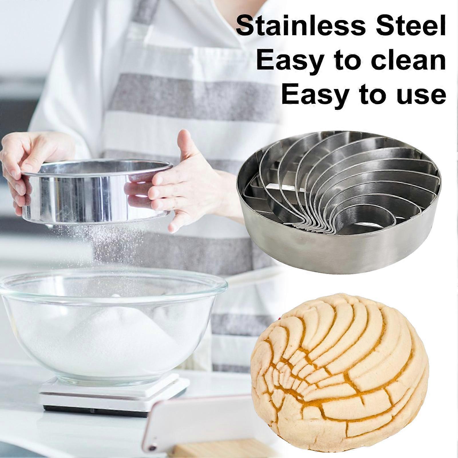 Stainless Steel Concha Cutter 4 Inches Two-Sided Bread Mold for Pan ...