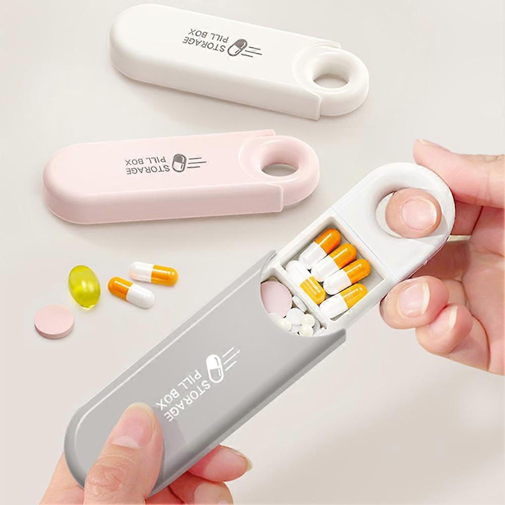 Mini Portable Small-Pill Box Small 3 Compartment Vitamins Holder ...