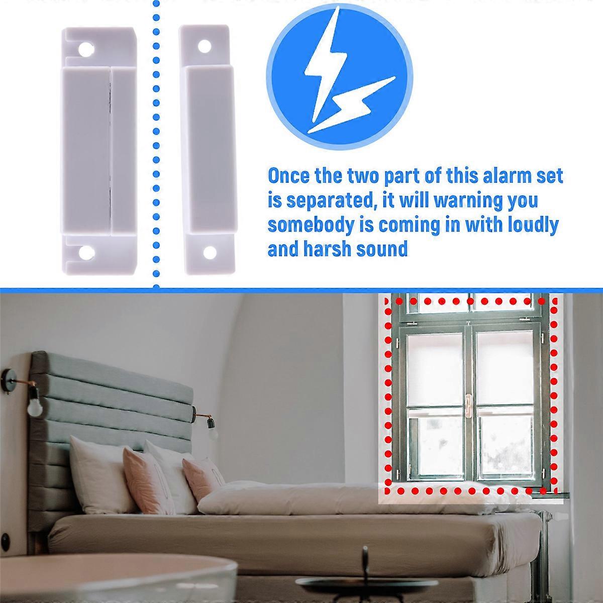 Magnetic Sensor Home Door Window Entry Warning Alarm Switch | Fruugo UK