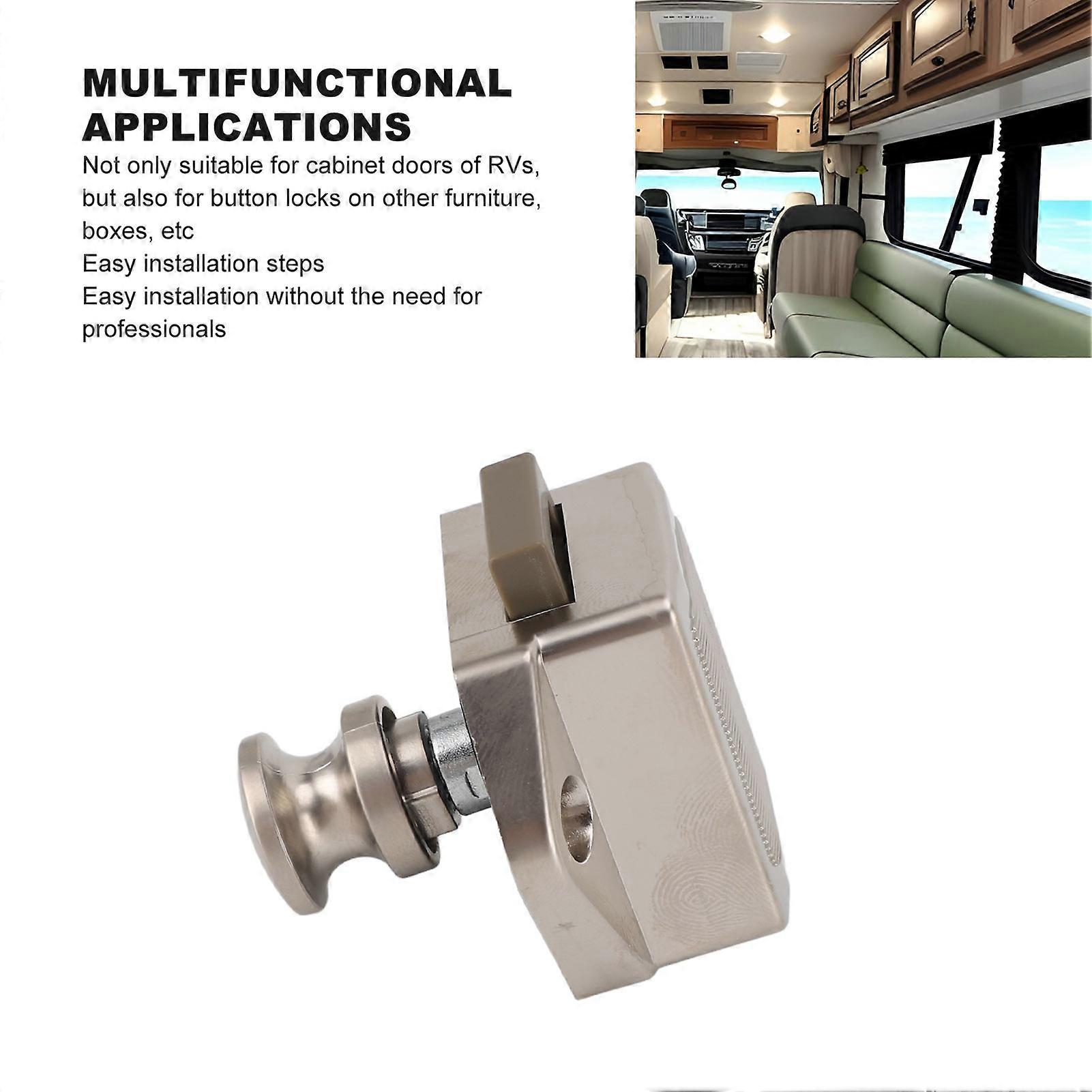 Push Button RV Cabinet Lock Zinc Alloy RV Cabinet Mini Push Button ...