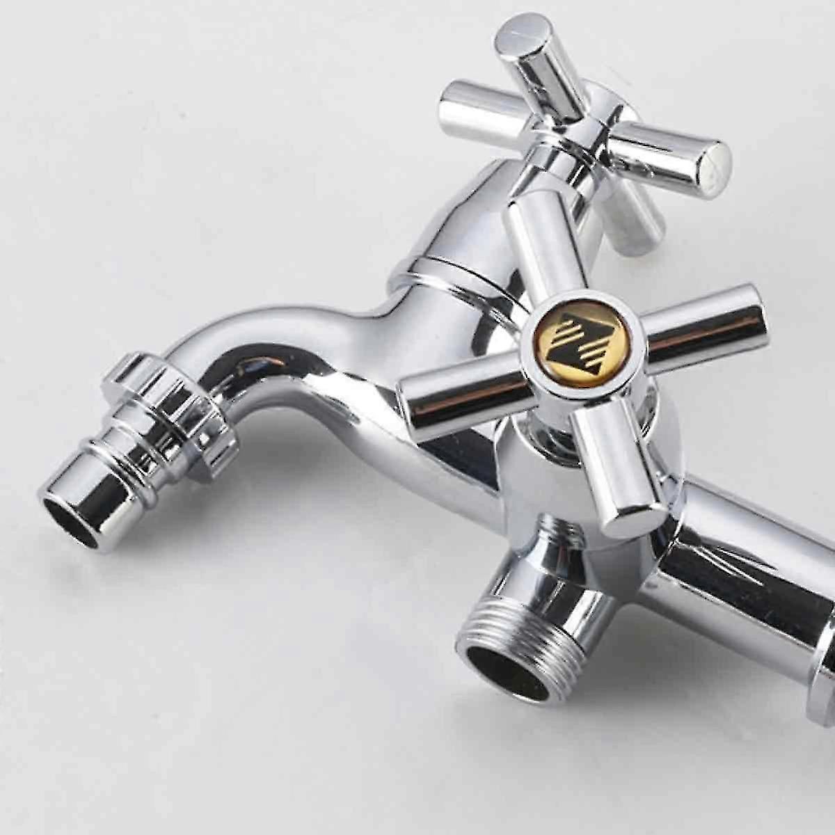 Washing Machine Faucet Sink Basin Water Tap with Double Spout&Handle G1 ...