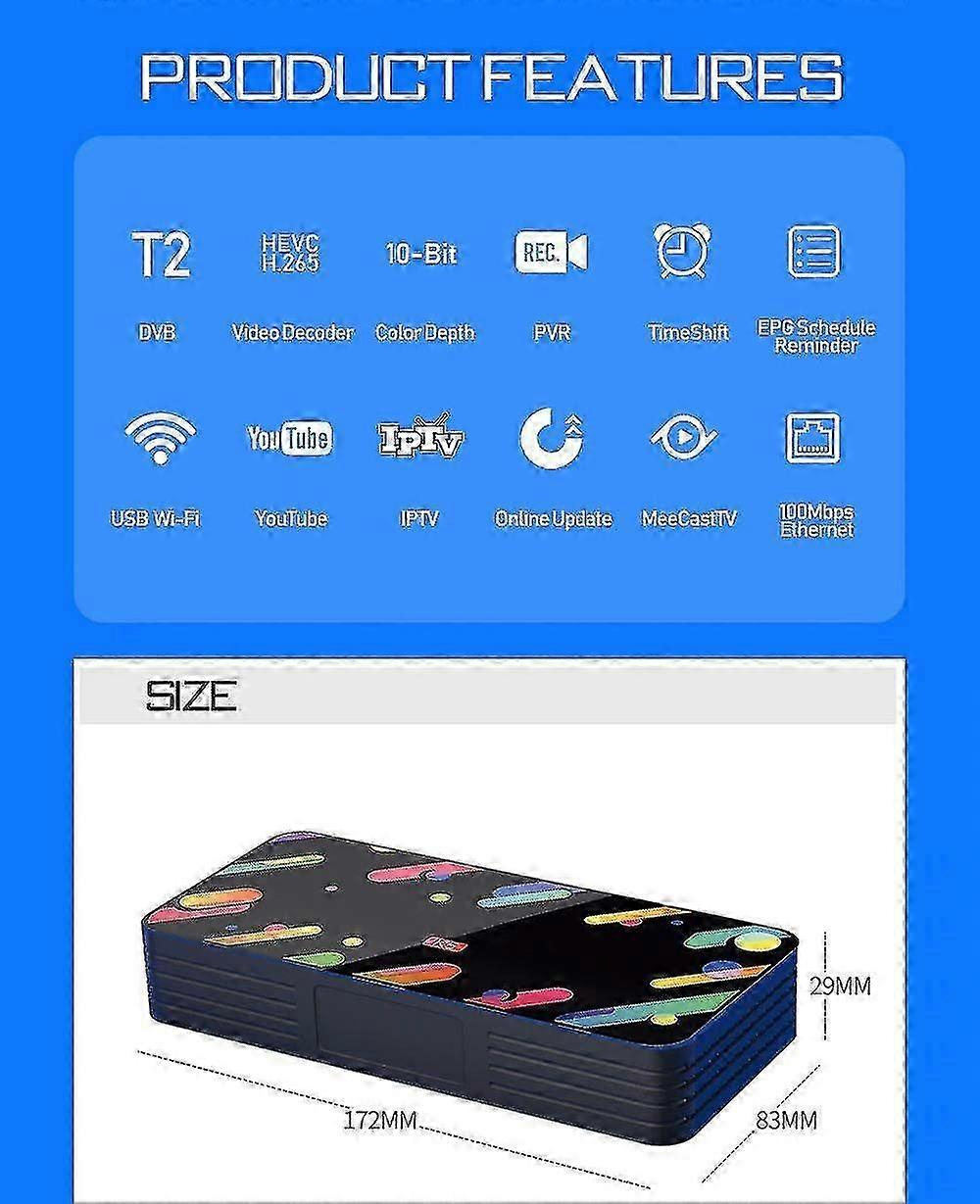 Digital decoder HD H.265 Mpeg-4 10-bit 1080P USB HDMI scart Ethernet ...