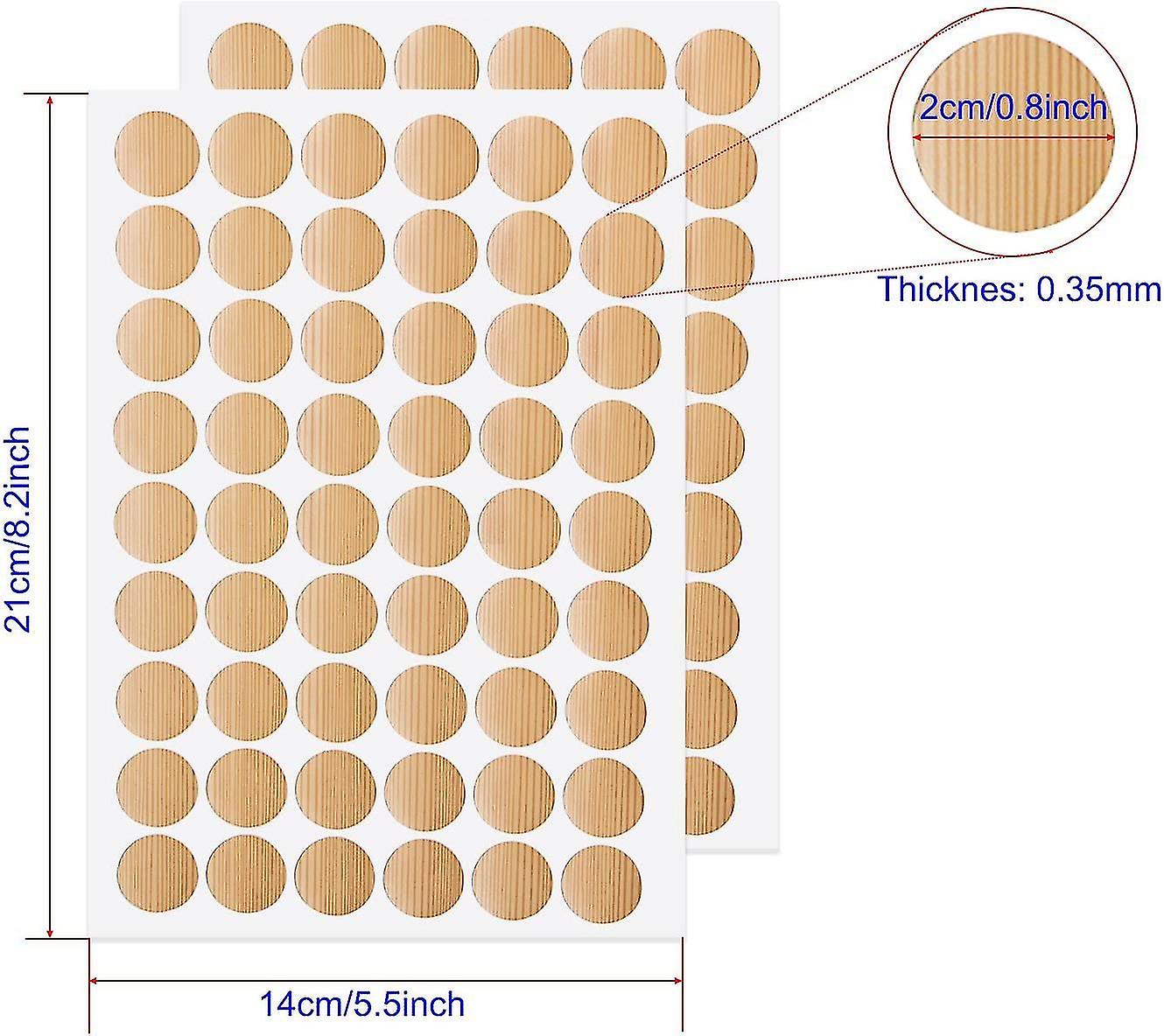 Screw Hole Stickers Pvc Covers Self Adhesive, 21mm Decorative Stickers ...