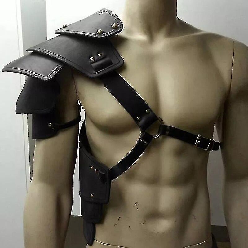 Medieval Viking Leather Harness Shoulder Armor Steampunk Gothic ...