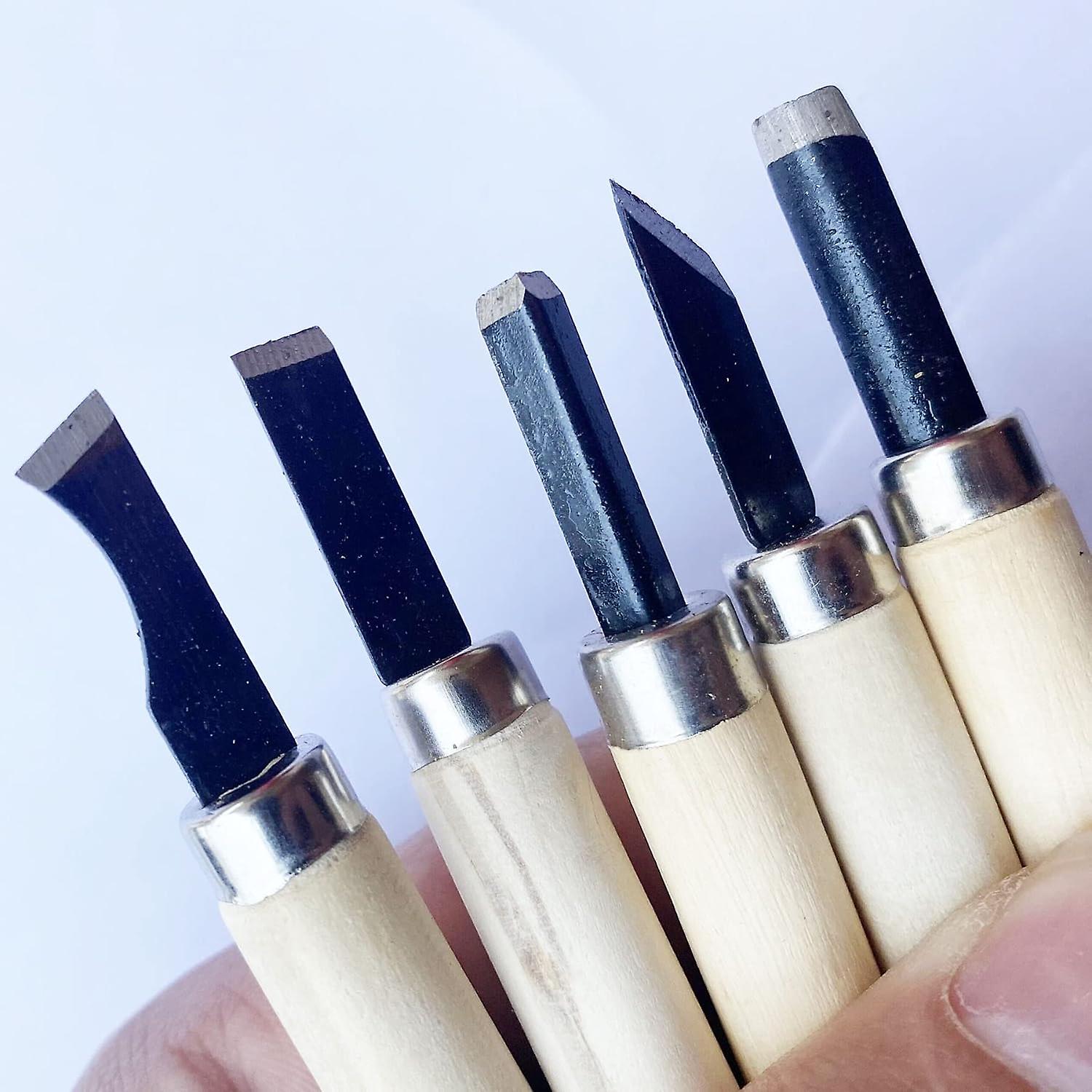 12 PCS Wood Carving Tool Set, Wood Carving Chisel Kit for Sculptor ...