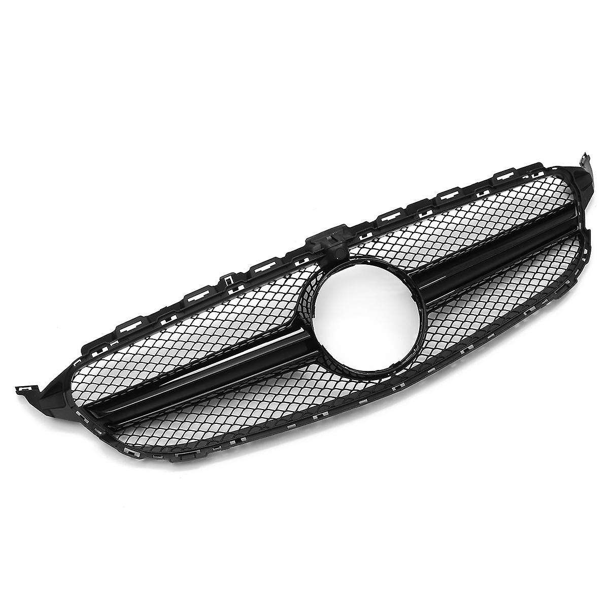 Black Amg C63 Style Grill Grille For Mercedes Benz With Camera | Fruugo UK