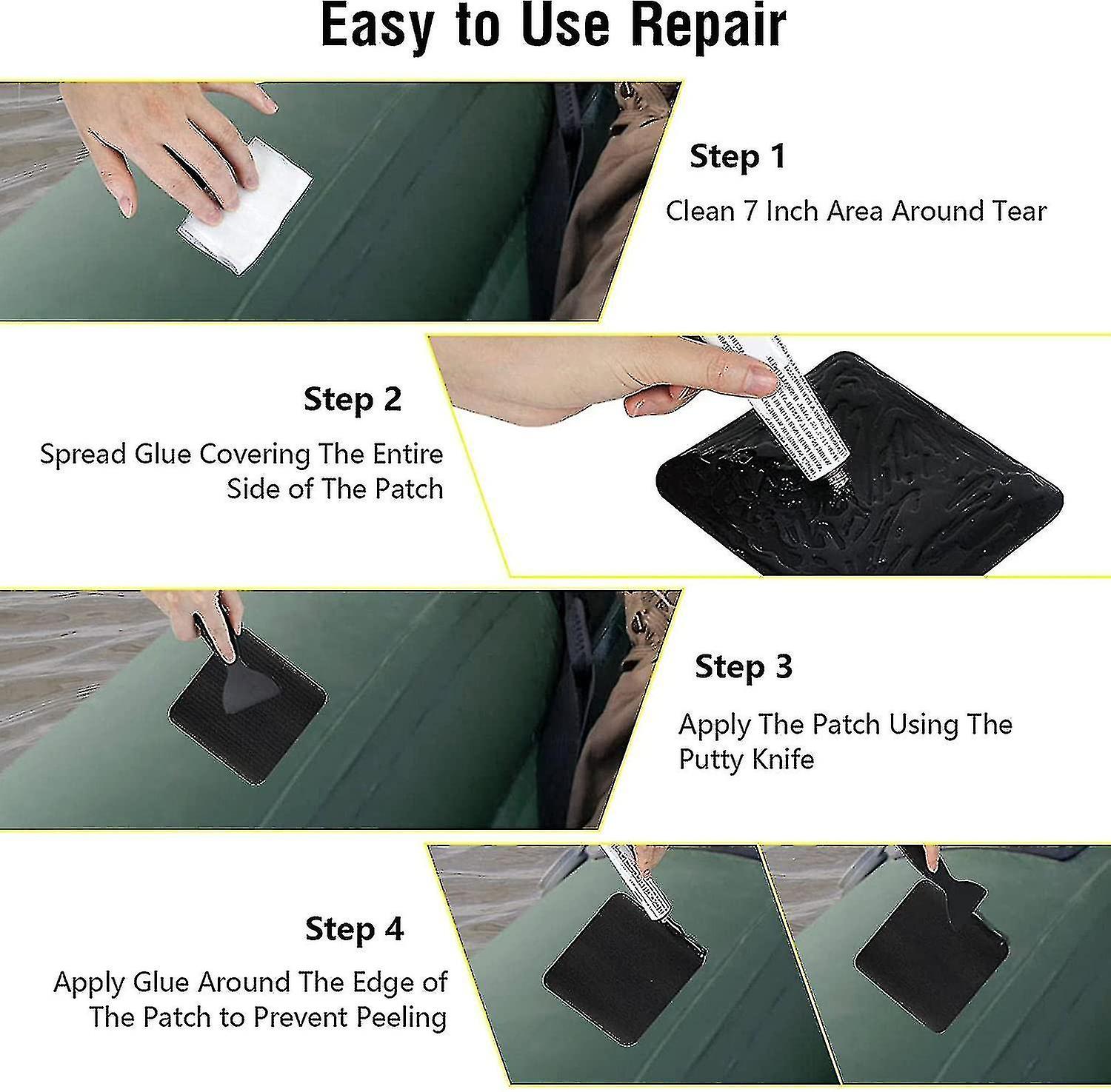 19 Piece Trampoline Patch Repair Kit - Repair Trampoline Torn Or Holes ...