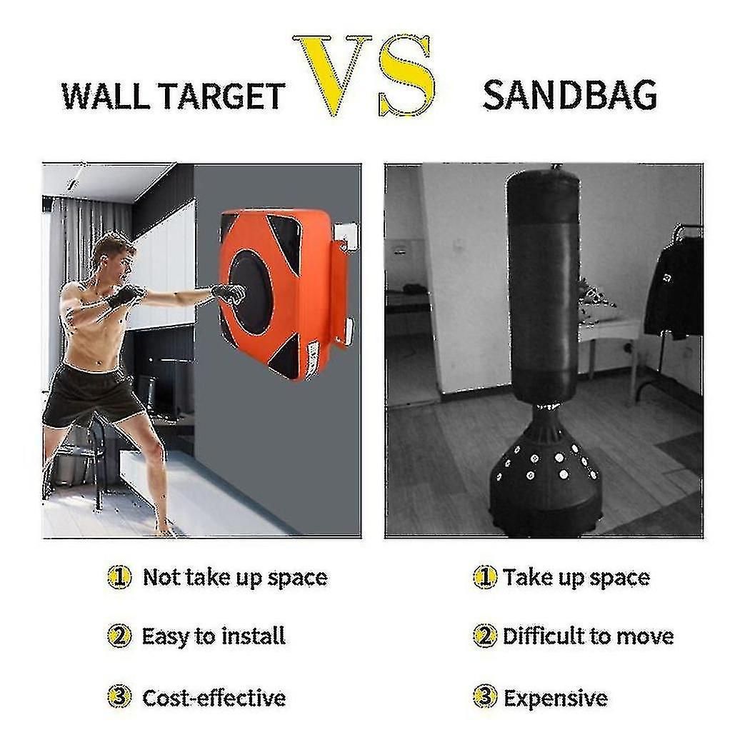 40cm Punched Leather Wall Boxing Mat Target Training Sandbag Fighter ...