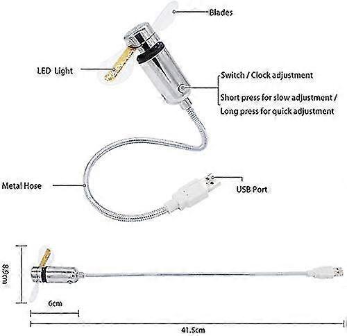 New Usb Clock Fan With Real Time Clock And Temperature Display Function ...