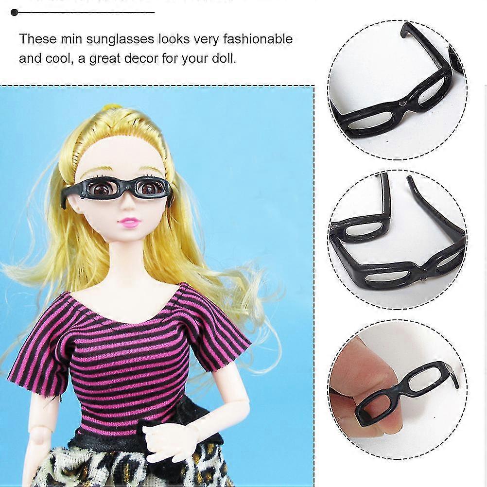 60 Pcs Trendy Glasses Miniature Eyeglasses Doll Dressing Sunglasses ...
