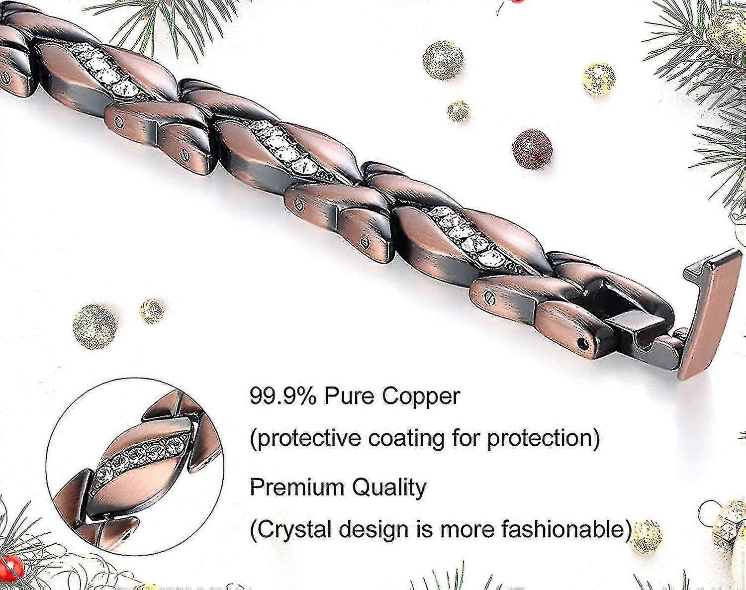 Arthritis Pain Copper Magnetic Bracelet For Women Reference 3500 Gauss ...