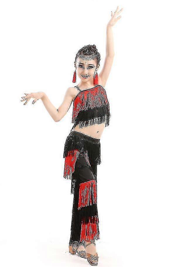 Samba Tassel Latin Dancewear Costumes Girls Salsa Ballroom Fringe Trim ...