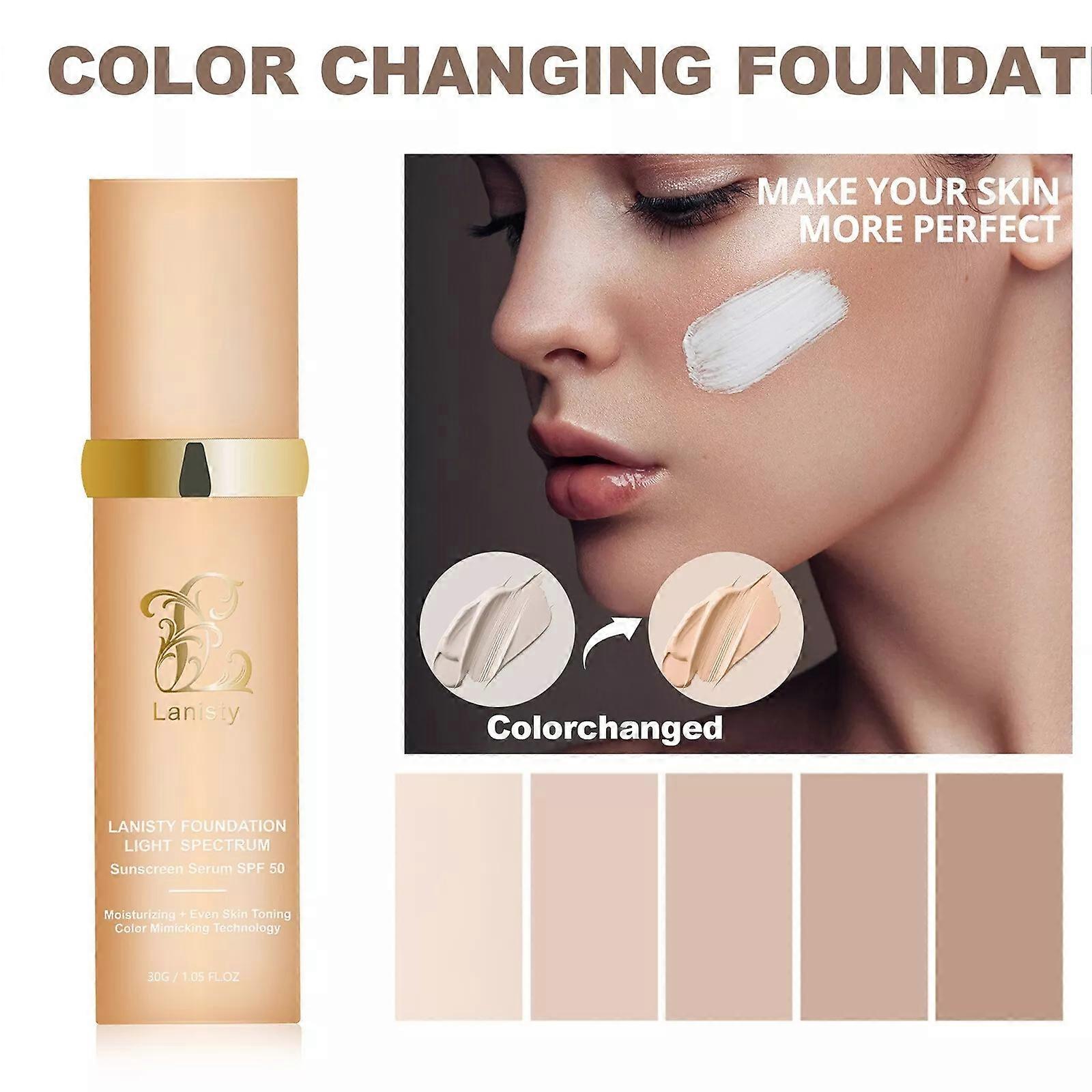 3x 4-in-1 Biomimic Foundation Natural, Medium Spectrum Colour Changing ...