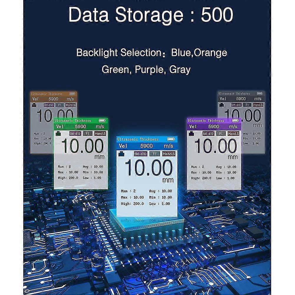 Ultrasonic Thickness Gauge,1-200mm and 0.01mm Resolution, Professional ...