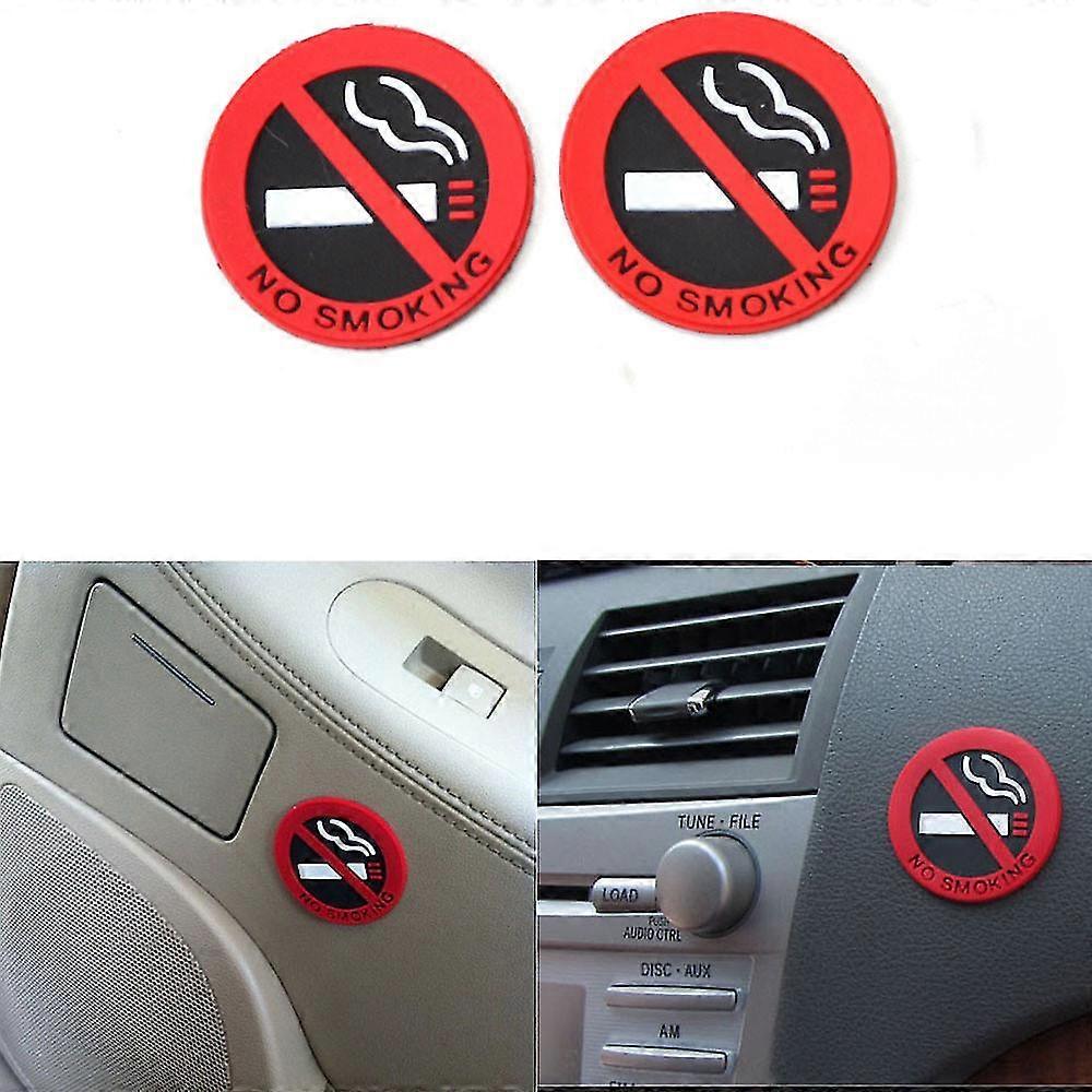 5 pieces creative new high quality car no smoking sign warning rubber ...