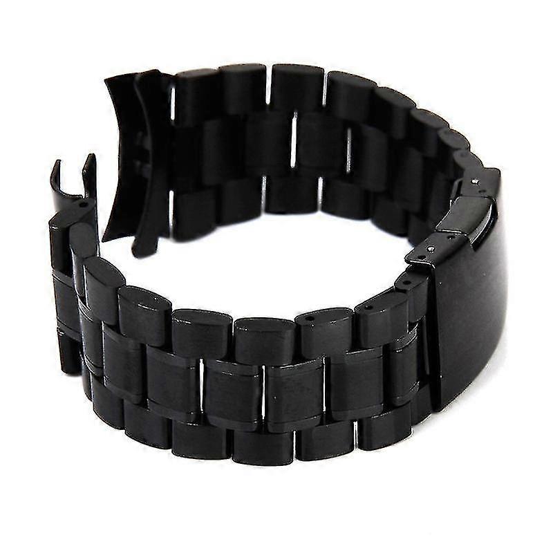 24mm Stainless Steel Solid Links Bracelet Watch Band Strap Curved End ...