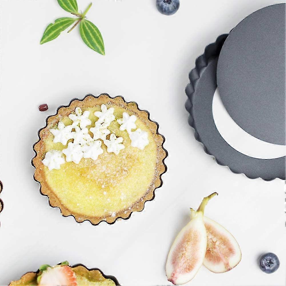 Set Of 6 Non-stick Pastry Molds Round Tart Mold Quiche Mold With ...