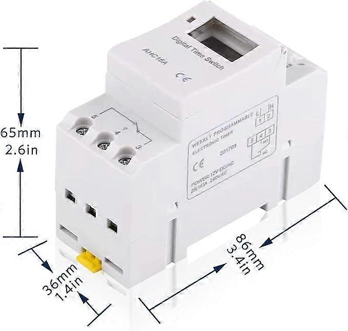LCD Digital Timer, Digital Programmable Timer LCD Display Weekly Programmable Time Switch Time ...
