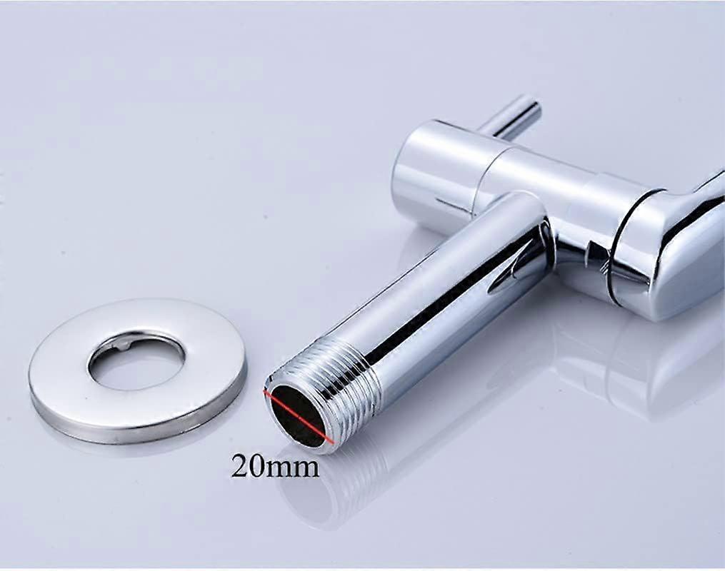 Wall Mounted Cold Water Sink Faucet, Single Handle Brass Tap for ...