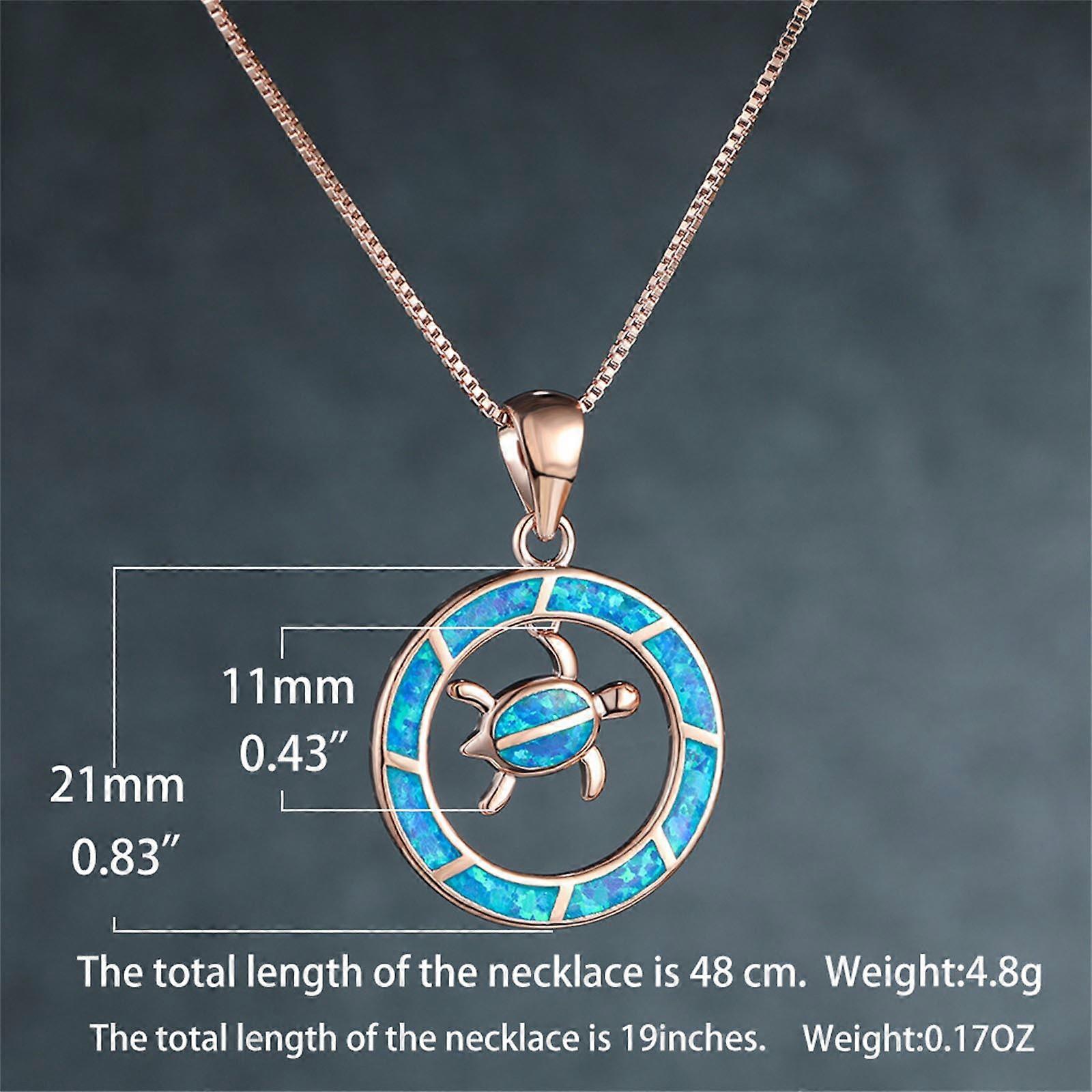 2022 Fashion Circled Turtle Necklace Rose Phnom Penh Sky Blue For Women ...