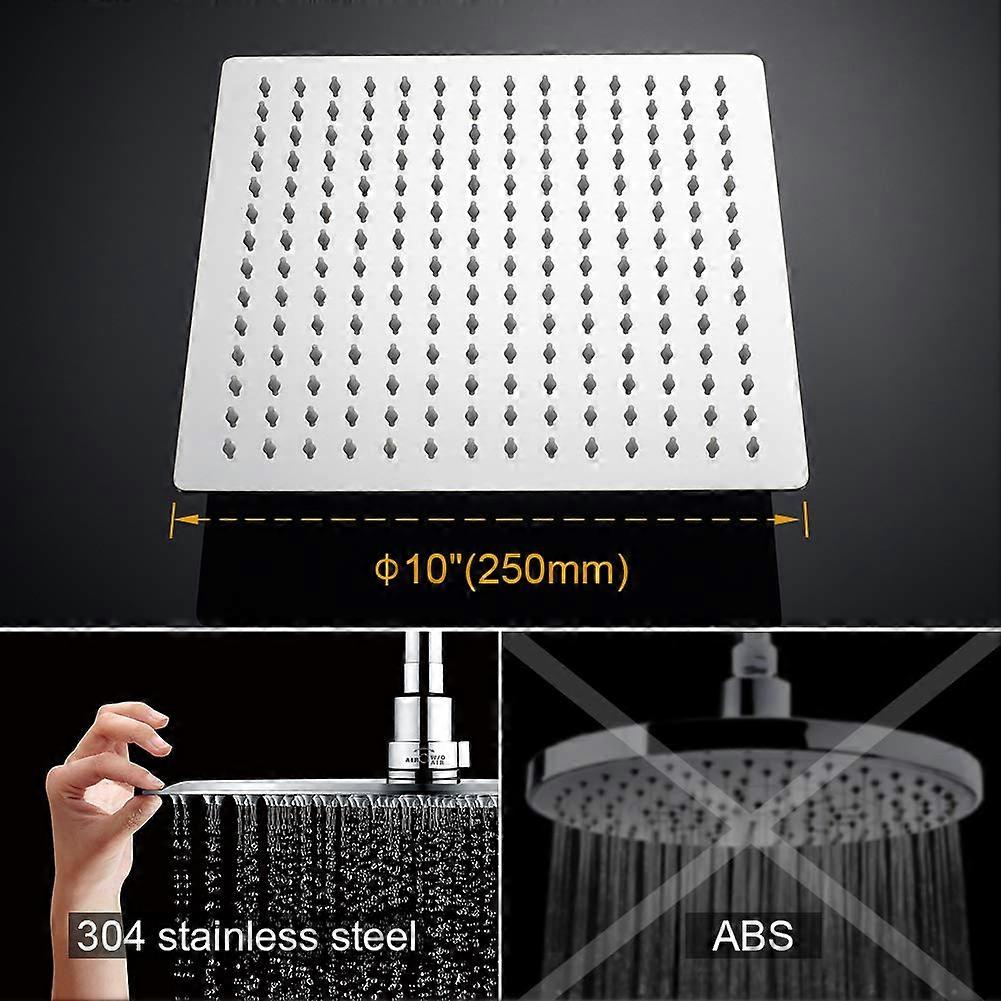 Stainless Steel Shower Head - Water Saving Shower, 25CM Square Shower ...