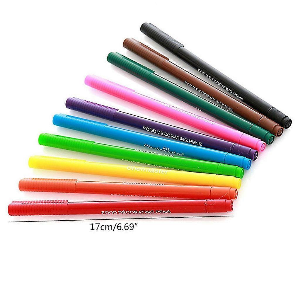 10 Colors Edible Ink Markers for Cookies Epoxy Resin Design Food ...