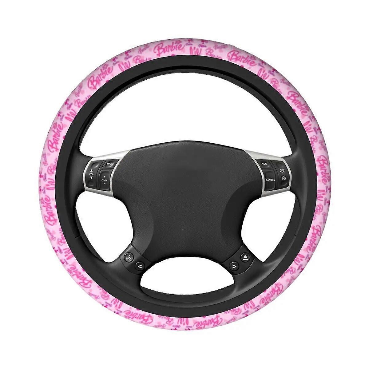 Steering Wheel Covers Pink Barb Pattern Soft Kawaii Braid On The ...
