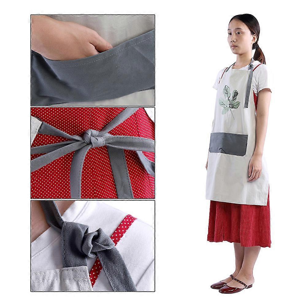1Pc Cotton Unisex Apron with Pocket Kitchen Cooking Aprons for Home ...
