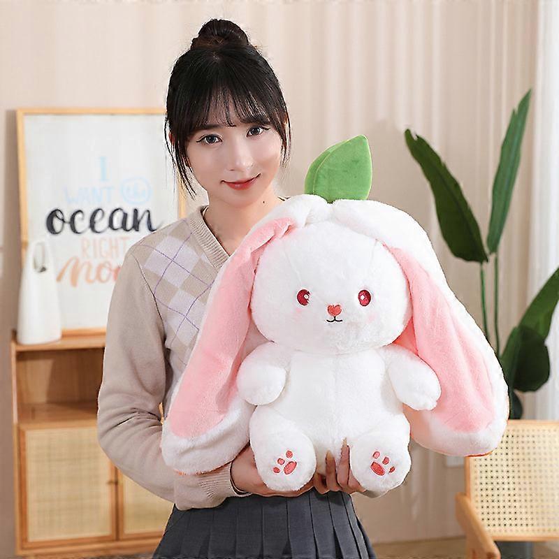 Kawaii Fruit Transfigured Bunny Plush Toy Cute Carrot Strawberry Turn ...
