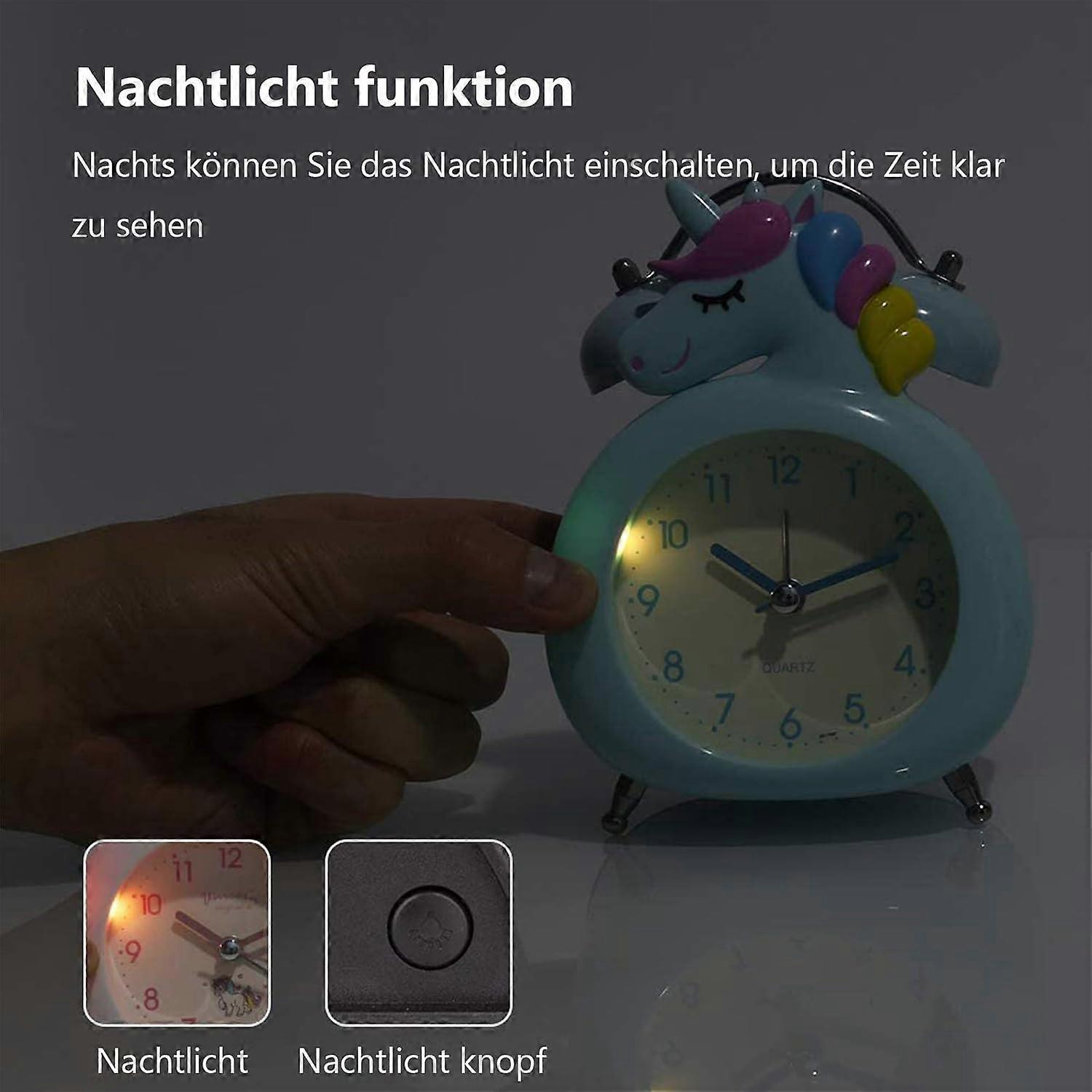 Kawaii Alarm Clock, Cartoon Cat Clock with Night Light Function ...