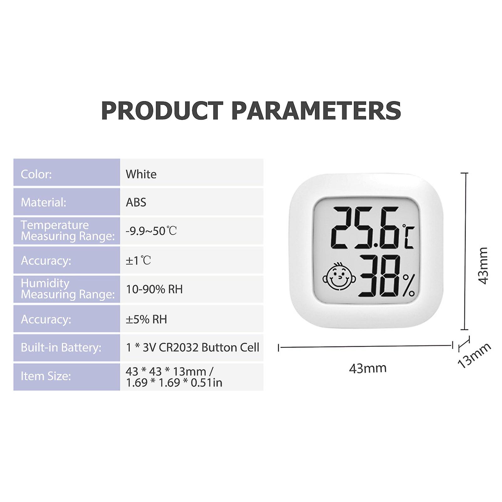 Temperature humidity sensor palm size indoor thermometer real-time ...